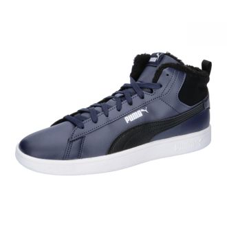Puma Uniseks Smash 3.0 Mid WTR Sneaker, Puma Navy PUMA Black PUMA Wit, 37,5 EU