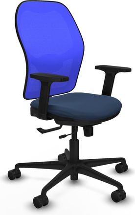 Piqueras y Crespo B&uuml;rostuhl mit Lendenwirbelst&uuml;tze Jorquera mit 2D-Armlehnen, ausgestattet mit Syncro/Traslack und injiziertem Schaumstoff, mit Rollen von 65 mm, Nylon,