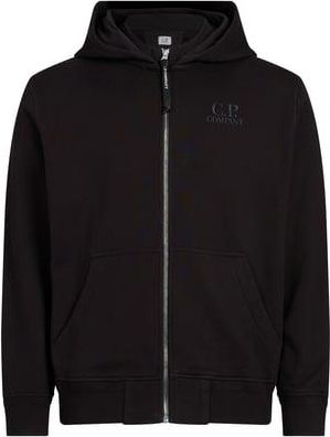 C.P. Company Sweat &agrave; capuche zipp&eacute; &agrave; reliefs en diagonale en coton