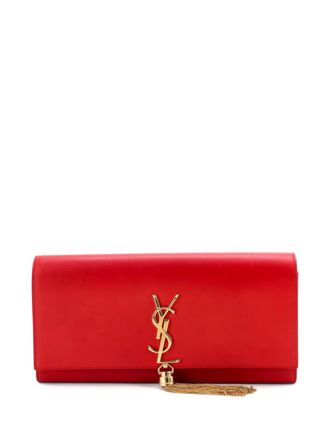 Saint Laurent Classic Monogram Leather Long clutch bag - Rot