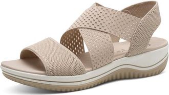 Jana Coshy Sableales Femme Plates &Eacute;lastique Vegan, Mehrfarbig (Beige/Or), 40 EU