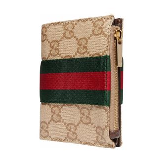 Gucci Kleine Geldb&ouml;rse mit Webstreifen - - Accessories - Damen - Mehrfarbig - ONE SIZE
