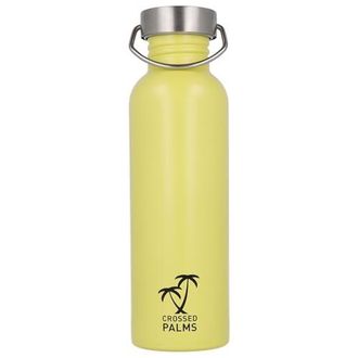 Crossed Palms Trinkflasche aus Edelstahl, 750 ml, Gelb, 7,1 x 24,3 cm, BPA frei, auslaufsicher, CP-10010