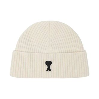 Ami Quota Beanie - - Accessories - Herren - Wei&szlig; - ONE SIZE