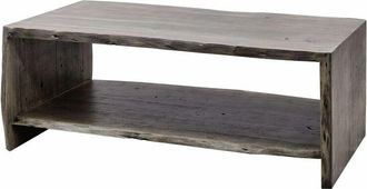 Massivmoebel24 Couchtisch 120x60x45 Akazie grau lackiert pure acacia 430