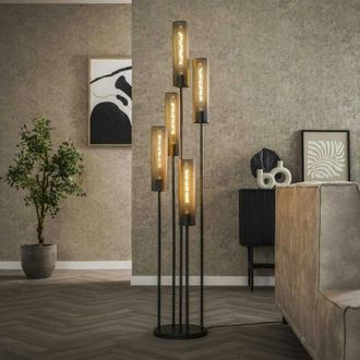 Pier Import Lampadaire contemporain grillag&eacute; 5 abat-jour ralf