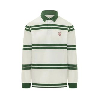Dr&ocirc;le de Monsieur D Ornament Gestreiftes Poloshirt - - Tops - Herren - Gr&uuml;n - 2XL