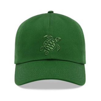 Vilebrequin unisex, Accessoires, Vert, Taille: ONE Size Solid Cap Turtle Embroidery
