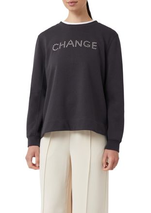 Comma Sweatshirt mit Nieten-Artwork