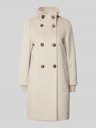 s.Oliver Black Label Regular Fit Wollmantel mit geripptem Stehkragen