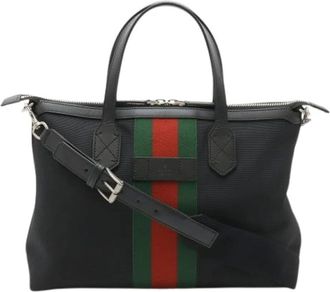 Gucci unisex, Pre-owned, Noir, Taille: ONE Size Sac cabas en nylon Pre-owned