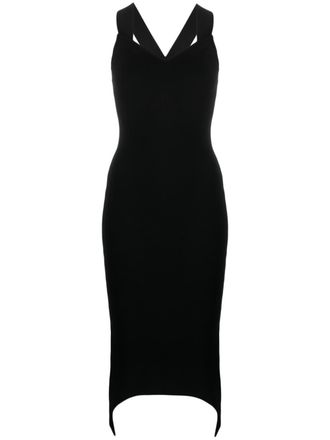 Patou Midikleid mit Herzausschnitt - Schwarz