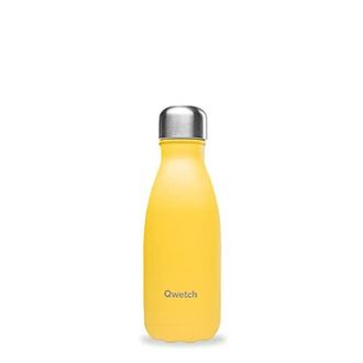 Qwetch Qwetch - Bouteille Isotherme Originals Jaune 260ml - 24h Froid et 12h Chaud - Etanche, Sans BPA & R&eacute;utilisable - Gourde inox isotherme pour Sport, Voy