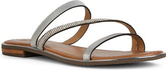 Geox D Sozy Plus A Flat Sandal, Silver, 35 EU