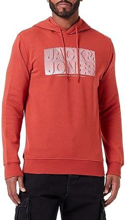 Jack & Jones Jjpeter Sweat Hood Sweatshirt à Capuche, Cinnabar, L Homme