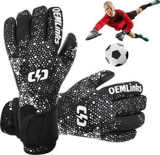 Generic Fu&szlig;ball Torwarthandschuhe, rutschfeste Ausf&uuml;hrung Dick Elastisch Und Bequem, Torwarthandschuhe Mit Fingerschutz, F&uuml;r Und M&auml;dchen Kinder Teenager Famil