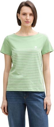 Tom Tailor Damen 1045544 T-Shirt, 37116 - True Green, XS EU