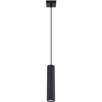 Licht-Erlebnisse Licht-erlebnisse - H&auml;ngeleuchte Aluminium b: 8 cm h: max. 118 cm Schwarz GU10 Modern Pendelleuchte