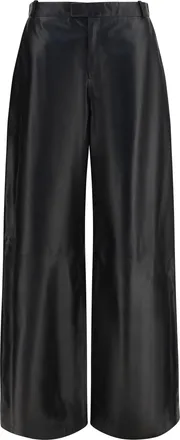 Arma Womens Leather Trousers Black