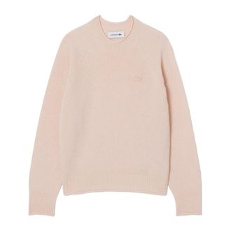 Lacoste Femme, Pulls, Rose, Taille: 36 FR Pull en laine card&eacute;e tricot&eacute; en 3D