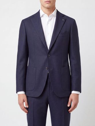 Tagliatore Blazer droit en cupro et viscose avec poches plaqu&eacute;es