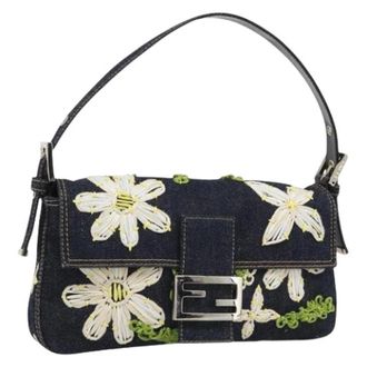 Fendi Pre-owned Vintage Canvas Shoulder Bag - - Pre-owned - Damen - Blau - ONE SIZE