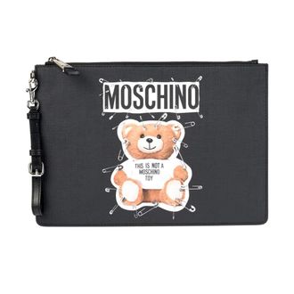 Moschino Safety Pin Teddy Pouch - - Bags - Damen - Schwarzk - ONE SIZE