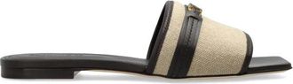 Tod's Femme, Chaussures, Beige, Taille: 38 1/2 EU Sandales T Timeless &agrave; finitions en cuir