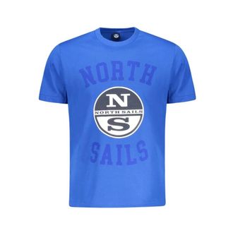 North Sails Blau Baumwolle Herren T-Shirt Nautischer Stil - - Tops - Herren - Blau - L