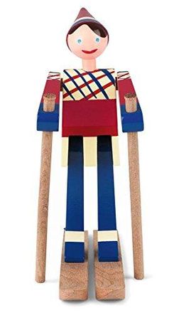 Kay Bojesen Datti Skil&auml;ufer Figuren 15.5 cm Holzfiguren Originaldesign, Multi