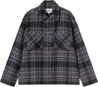 Carhartt Work in Progress Checked Wool Blend Shirt - Gray