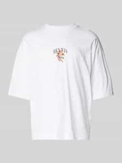 Review T-Shirt mit Label-Print