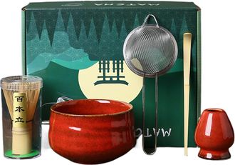 Generic Matcha Schneebesen und Matchaschale, Matcha Besen Set - Matcha Starter Kit mit 5 St&uuml;ck Matcha Sch&uuml;ssel | Matcha Matcha Matcha Set Schneebesen und Matc