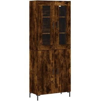 vidaXL Highboard Räuchereiche 69,5x34x180 cm Holzwerkstoff vidaXL