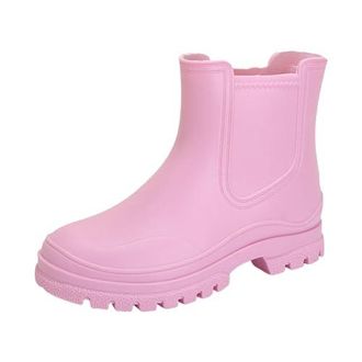 Generic Bottes dext&eacute;rieur en caoutchouc pour femme travail imperm&eacute;ables pluie semi-compens&eacute;es Chaussures unisexes Compris la Semelle int&eacute;rieure Fourrure polai