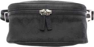 Gucci unisex, Pre-owned, Noir, Taille: ONE Size Sac Banane en Nylon Pre-owned