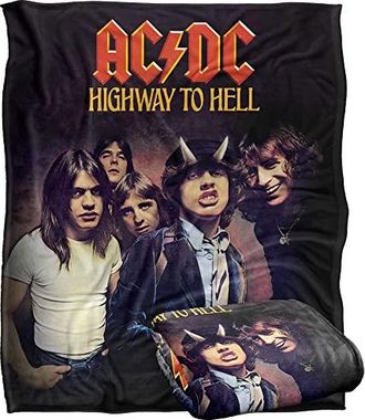 Trevco ACDC Highway Silky Touch Super Soft Throw Blanket 152 X 127 cm