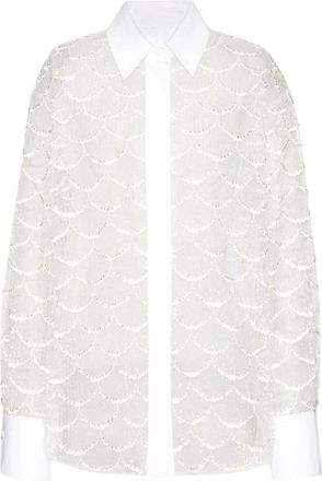 Valentino Garavani Femme, Blouses et Chemises, Blanc, Taille: 44 FR Camicia
