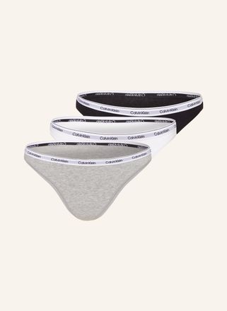 Calvin Klein 3er-Pack Strings Modern Logo schwarz