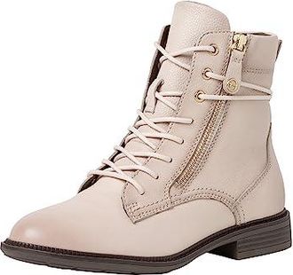 Tamaris Femme 8-85102-41 Cuir Comfort Fit Semelle Interchangeable Classique Fermeture Éclair latérale Bottine, Ivoire, 37 EU Large