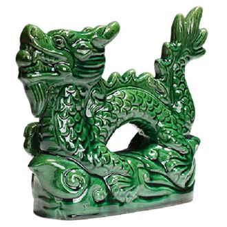 Hemobllo Keramik Drachenfigur Feng Shui Skulptur Tischdeko f&uuml;r B&uuml;ro und Wohnzimmer Neujahrsdekoration Chinesische Drachendeko Reichtum Ornament