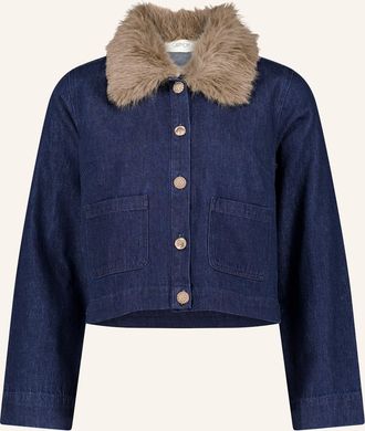 Cartoon Cartoon Jeansjacke Mit Abnehmbarem Kunstfell blau