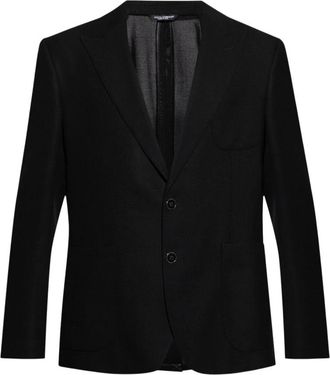 Dolce & Gabbana Homme, Costumes, Noir, Taille: L Veste en laine &agrave; simple boutonnage