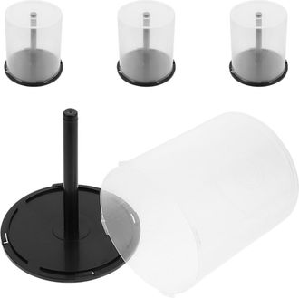 OSALADI 4 St&uuml;ck Runde CD/DVD Aufbewahrungsbox aus Kunststoff Transparenter Leerer CD Beh&auml;lter Platzsparend f&uuml;r Zuhause und Studentenwohnheim