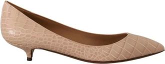 Dolce & Gabbana Femme, Chaussures, Beige, Taille: 39 EU Escarpins Plateforme en Cuir