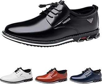 Generic Chaussures décontractées en cuir à lacets pour homme - Mocassins confortables - Pour la conduite et la marche au travail, les fêtes et les mariages, N