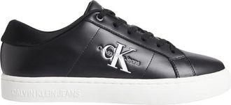 Calvin Klein Baskets Cupsole Homme Cuir, Noir (Black/Bright White), 40