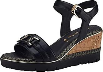 Tamaris sandales compensées pour femmes, sandales pour femmes, sandales compensées, talon compensé, talon compensé, haut, chaussures dété, chaussures décontra