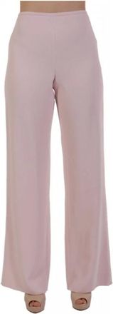Emporio Armani Femme, Pantalons, Rose, Taille: 46 FR Pantalon Palazzo en Cr&ecirc;pe Cady