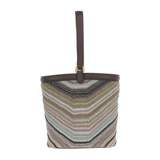 Missoni Femme, Sacs, Multicolore, Taille: ONE Size Sac bandouli&egrave;re en maille chevrons
